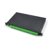China CATV LAN LSZH Fiber PLC Splitter Patch Panel SC APC 1x32 Rack Mount 19 inch for sale