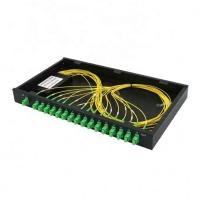 China 1x16 SC APC 1260nm Low PDL Rack Mount PLC Splitter 1 RU 19 Inch for sale
