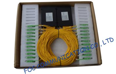 China ABS Module Low PDL Fiber PLC Splitter 1x8 1260-1650nm for FTTH CATV Systems for sale