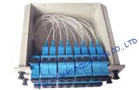 China SC / UPC fiber optic splitter telecom Cassette Box Type / Rack Mount optical splitter for sale
