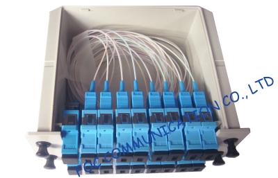 China SC / UPC fiber optic splitter telecom Cassette Box Type / Rack Mount optical splitter for sale