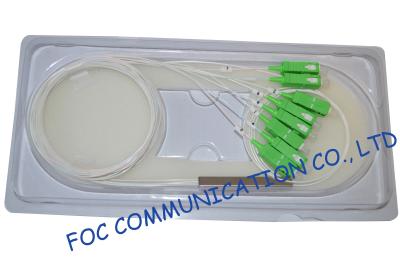 China Mini Tube PLC Splitter 1x8 SC APC Low Insertion Loss 1260-1650nm for FTTx for sale
