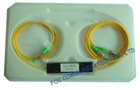 China FBT Fiber Optic Coupler 1x2 FC/APC 50/50 Coupling Ratio PVC LSZH Jacket for sale