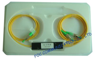 China FBT Fiber Optic Coupler 1x2 FC/APC 50/50 Coupling Ratio PVC LSZH Jacket for sale