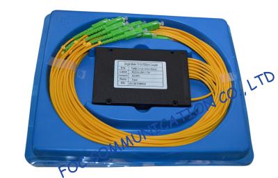 China 1x12 ABS PLC Splitter Module 0.9mm 2.0mm 3.0mm PVC Jacket Low Insertion Loss for sale