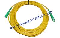 China SC SC Simplex Single Mode Fiber Optic Patch Cord 9/125um Low Insertion Loss 0.3dB for sale