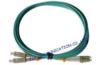 China OFNR Hytrel OM3 Multimode Fiber Optic Patch Cord Hybrid Duplex LC SC 3.0mm 10Gbps for sale
