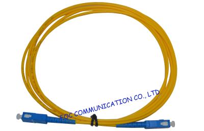 China High Precision Ferrule Fiber Optic Patch Cord SM Simplex SC-SC 0.3dB Insertion Loss for sale