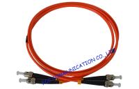 China LSZH OM1 Duplex Multimode Fiber Optic Patch Cord 62.5/125 ST to ST 2m for sale
