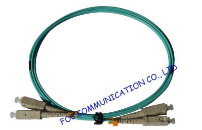 China 10Gb OM4 Fiber Optical Patch Cord SC SC Duplex For Fiber Optic Communication Network for sale