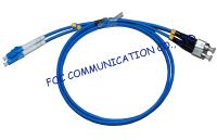 China Armored LSZH Fiber Optic Patch Cable LC to FC Duplex Anti Rodent 3M for sale