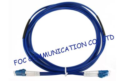 China Armored Fiber Optic Patch Cord SM Duplex LC LSZH 3mm OD RoHS Compliant for sale