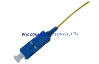 China SC Singlemode Fiber Optic Pigtail 9/125um OS2 PVC LSZH Cable Jacket 1m for sale