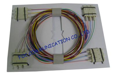 China Multimode Fiber Optic Pigtail SC 0.9mm 12 Colors for ODF for sale