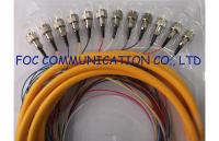 China SC 0.9mm ODF Fiber Optic Pigtail Single Mode G652D 2.0m LSZH Yellow for sale