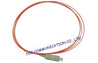 China Multimode Fiber Optic Pigtail SC Simplex 62.5/125um OM1 0.9mm PVC for sale