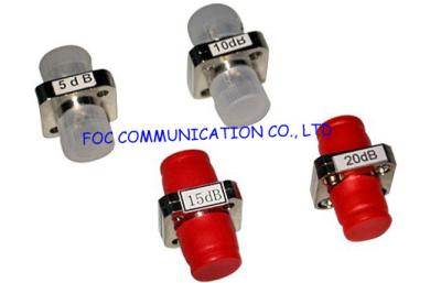 China Custom Female to Female Fiber Optic Attenuator 1-30dB Plastic or Metal Housing for sale
