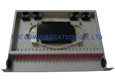 China 24 Port Fixed Fiber Patch Panel FC Adapter 1U Rack Mount ODF for sale