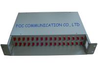 China Fiber Optic Patch Panel 32 Port FC Telecom Adapters and Pigtails 19 Inch Rack Mount for sale