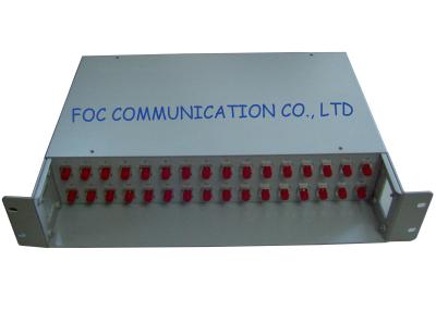 China Fiber Optic Patch Panel 32 Port FC Telecom Adapters and Pigtails 19 Inch Rack Mount for sale