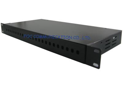China ST 24Port Rack Mount Fiber Optic Patch Panel Dust Resistant Cold Steel Material for sale