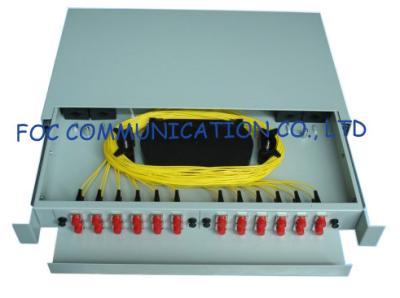 China Sliding Fiber Optic Patch Panel Rack Mount 24 Port FC Singlemode for Telecom for sale
