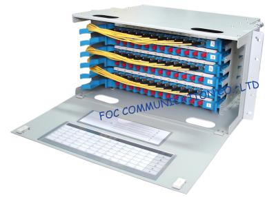 China Optical Distribution Frame 48 Cores Full Loaded SC FC Pigtails Adapters Fiber Patch Panel for sale