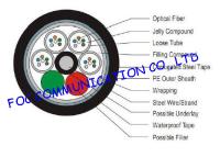 China Outdoor Armored GYTS Fiber Optic Cable 2-72 Cores Waterproof UV Resistant Aerial Duct for sale