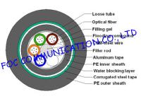 China 48 Core GYTA53 Armored Fiber Optic Cable Multimode High Tensile Strength Steel Tape for sale