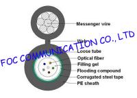 China Loose Tube Self Supporting Aerial Fiber Optic Cable GYXTC8S 2-12 Cores Outdoor Armored for sale