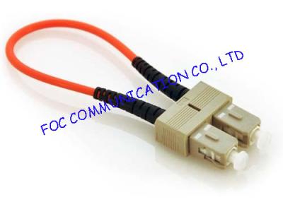 China 3.0mm Multimode Fiber Optic Patch Cord Loopback SC Low Insertion Loss 0.3dB for FTTX for sale