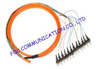 China Bundle Fan Out Fiber Optic Pigtail Multimode FC 12 Cores for Fiber Networks for sale