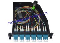 China LGX MPO Cassette 12 Core with MPO-LC Patch Cord for Fiber Telecoms for sale
