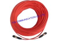 China LSZH Fiber Optic Patch Cord MTP MPO Female to Female 12 Core Multimode OM3 High Density for sale