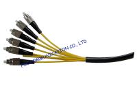 China Low insertion Loss Breakout Fiber Patch Cable 6 Core With FC Connectors for sale