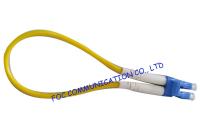 China LC UPC Fiber Optic Loopback Test Cable 9/125 Single Mode 6 Inch Duplex for sale