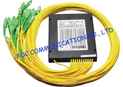 China Telecom Networks Fiber PLC Splitter with SC / APC Connector ABS Module for sale