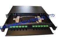 China 1U 12 Port SC Fiber Optic Distribution Box Drawer Type Patch Panel Full Loaded for sale