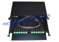 China 19 Inch 1U SC APC 24 Port Fiber Optic Patch Panel Rack Mount for sale