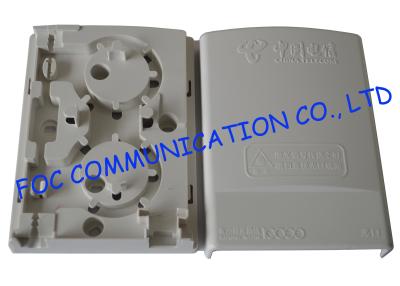 China Flame Retardant Fiber Optic Termination Box 2 Ports FTTH 120x90mm for sale
