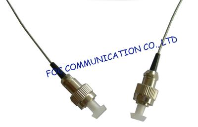 China FC UPC 0.9mm Fiber Optic Patch Cord Stainless Steel Tube Soft Armored Patch Cord for sale