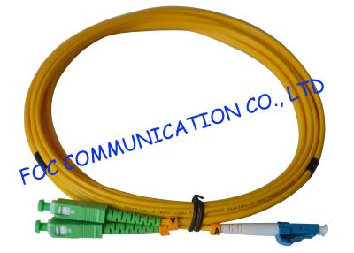 China G.652D SM Duplex Indoor Type Fiber Optic Patch Cord With OFNP Cable for sale