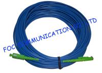 China Indoor Armored Fiber Optic Jumpers SM SC/APC E2000/APC Blue Jacket LSZH for sale