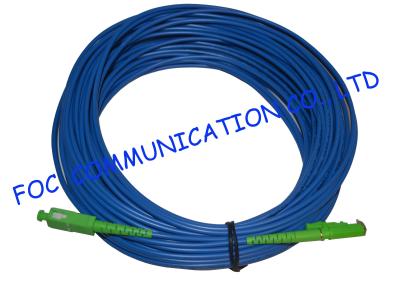 China Indoor Armored Fiber Optic Jumpers SM SC/APC E2000/APC Blue Jacket LSZH for sale