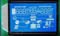 China HTN White On Blue LCD 7 Segment Display with AIP31621 Driver IC - 83x75x12mm Module Size, 5.0V Operation for sale