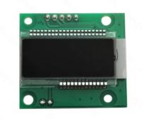 China Custom 7 Segment HTN LCD Display 34x37.65mm Blue Background White Backlight 5.0V SMT_HT1621 for sale