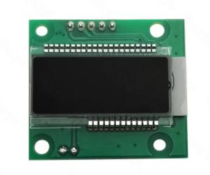 China Custom 7 Segment HTN LCD Display 34x37.65mm Blue Background White Backlight 5.0V SMT_HT1621 for sale