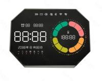 China Custom VA LCD Display 79.00×60.34mm 4-Digit Segmented Screen with Zebra Connector and 4.0V Operation for sale