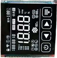 China Black VA LCD Display Panel 2-Digit 33.8x19.08mm with 8PIN FPC and 5V Operation for sale