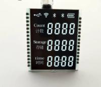 China Small Size VA LCD Display 39x46mm with 3 Line 4 Digits Black Segment Screen and 30-Pin Interface for sale
